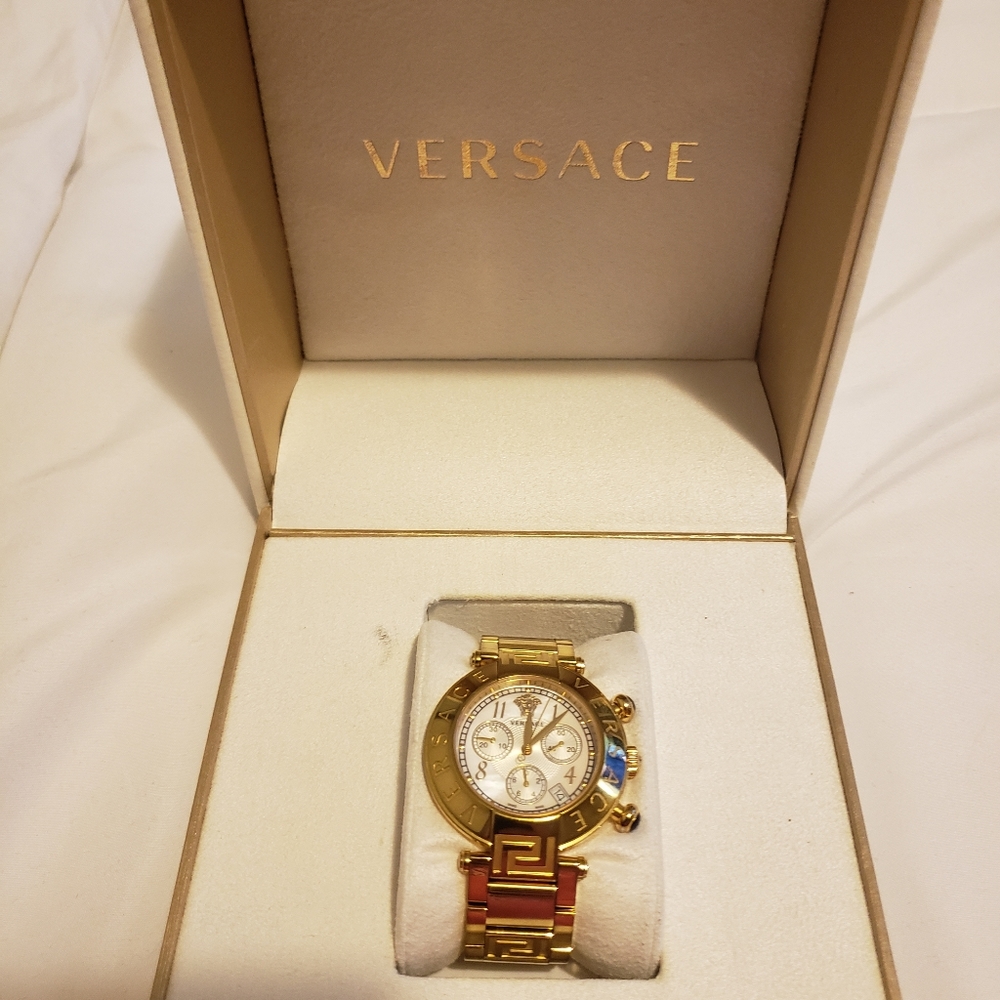 Versace Reve Chronograph Stainless Steel And Gold - Gem